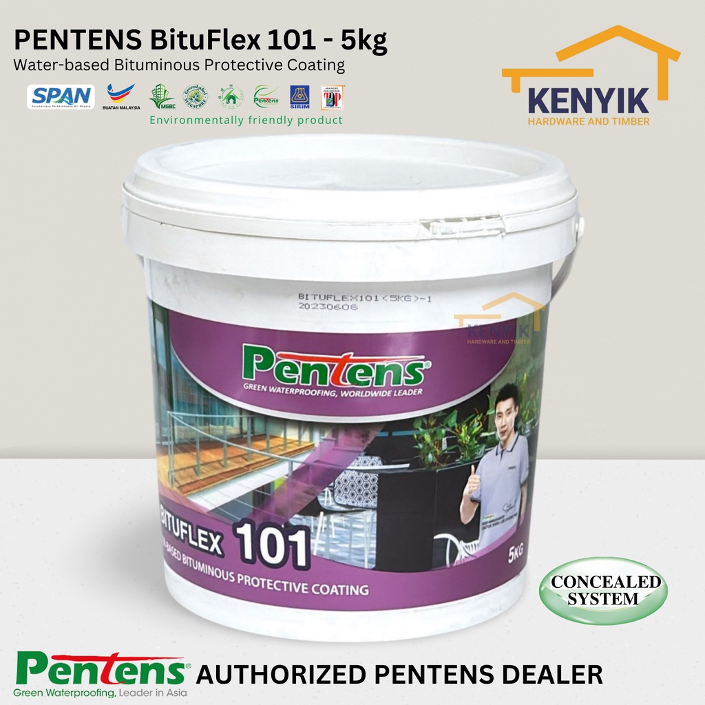 PENTENS 5kg BituFlex 101 (Water-based Bituminous Protective Coating ...