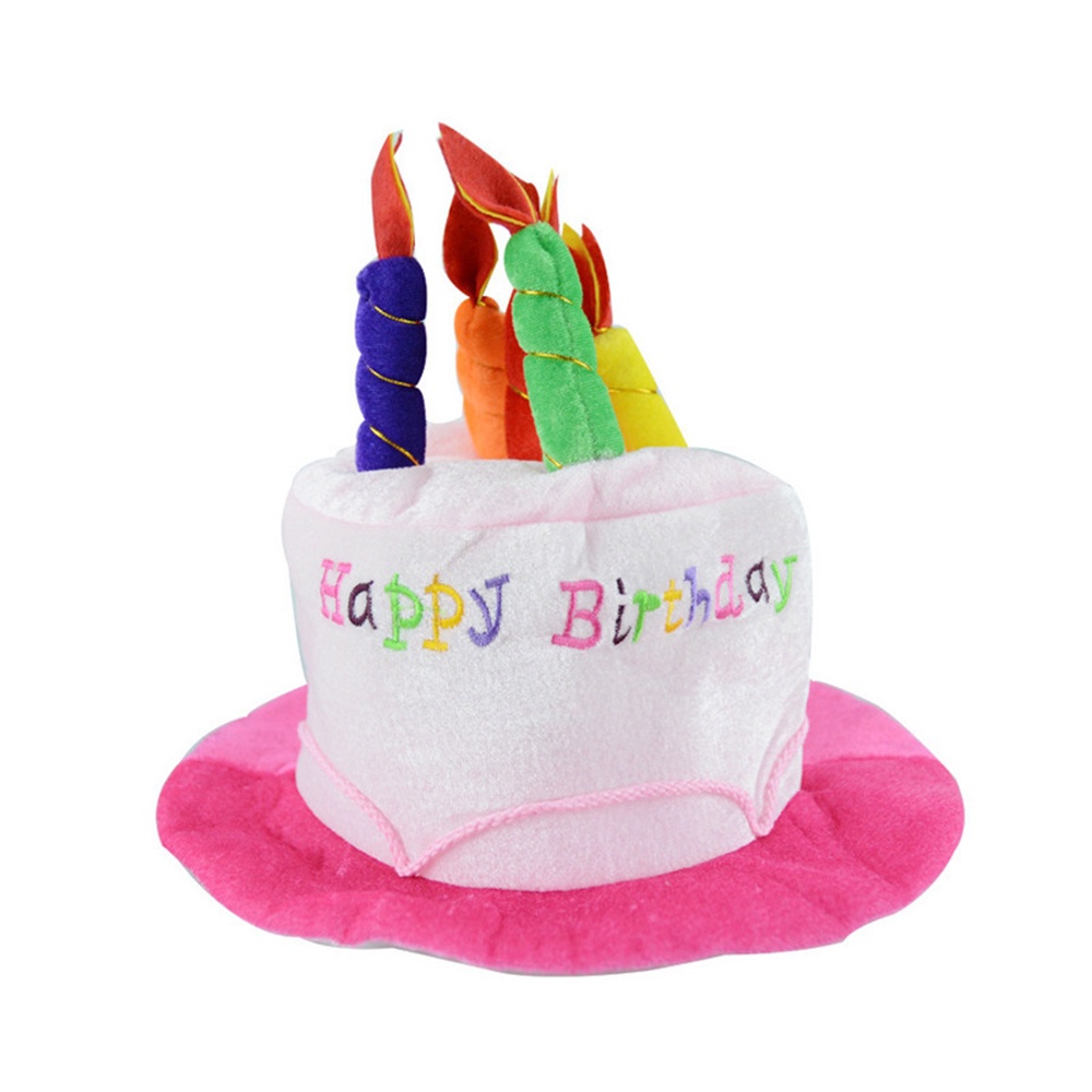 Plush Unisex Happy Birthday Cake Hat Adult Size Party Novelty ...