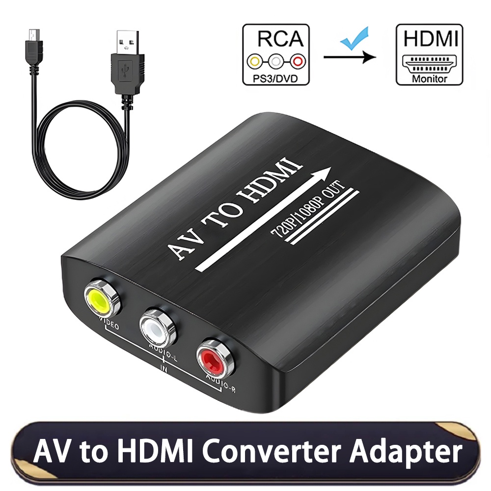 1080P AV RCA To HDMI Composite Adapter AV to HDMI Audio Video Converter ...