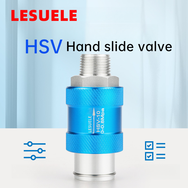 Lesu Exhaust Valve Hand Slide Valve HSV-06/08/10 Pneumatic 2 Points 4 ...