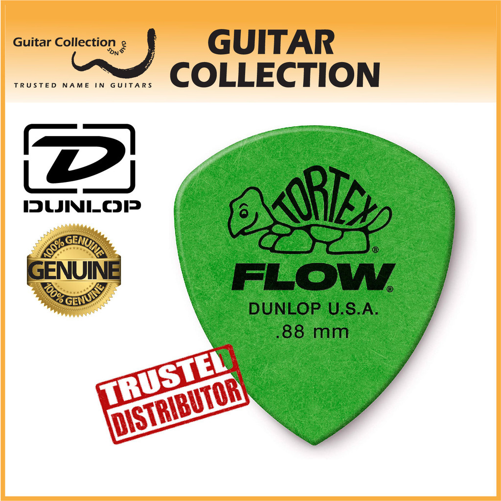 Jim Dunlop 558P088 Tortex Flow Standard Guitar Picks | 0.88mm (12 pcs ...