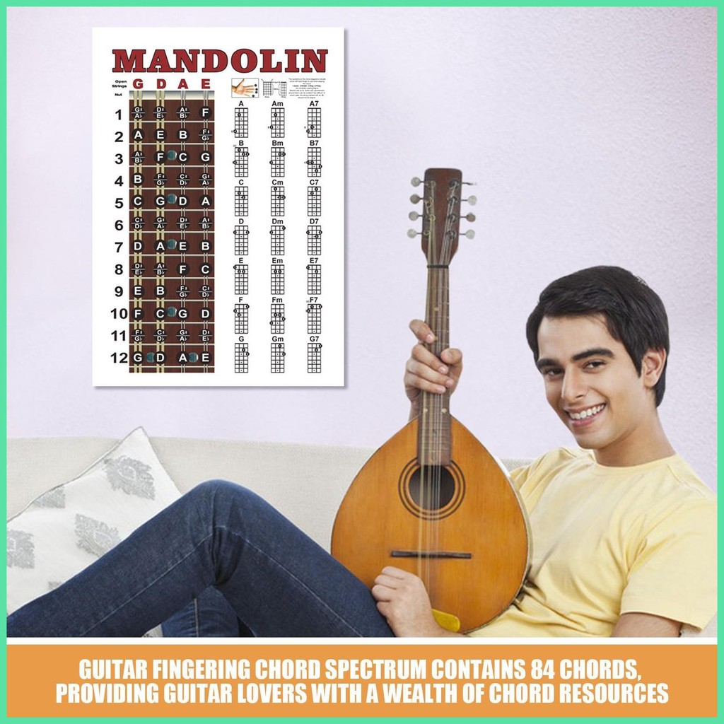 Mandolin Chord Chart Mandolin Learning Tools Fret Board Notes Cheat ...