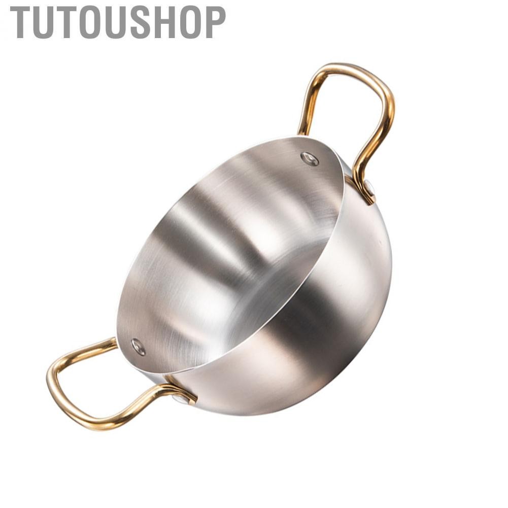 Tutoushop Korea Ramen Pot Stainless Steel Double Handle Fast Heating ...