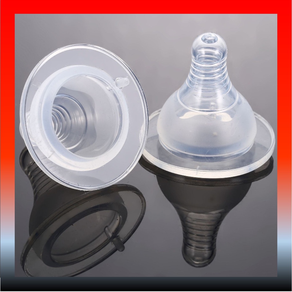 Wide Neck Teat Silicone Frosted Spiral Type Puting Botol Susu Anti ...
