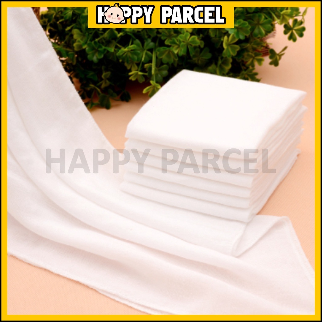 [10PCS] Gred A White Napkin Baby Kain Lampin Baby Cotton Lampin Putih ...