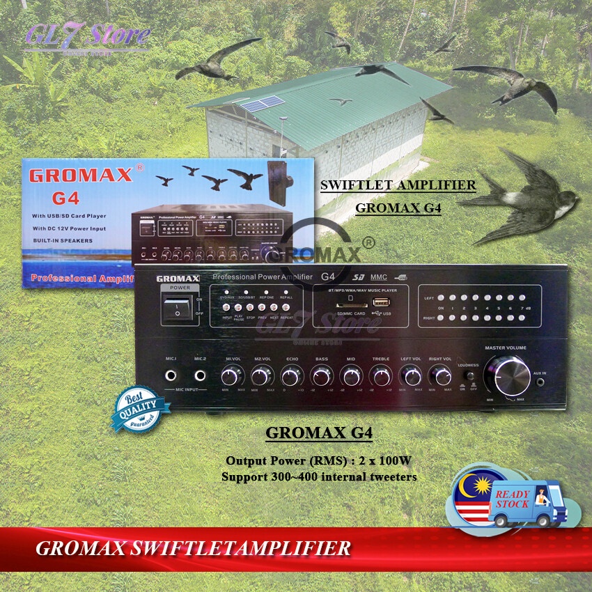 GROMAX G4 PROFESSIONAL SWIFTLET POWER AMPLIFIER FOR SWIFTLET FARMING ...