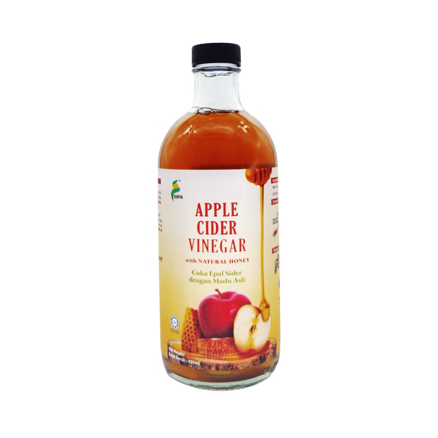 SURYA Apple Cider Vinegar with Natural Honey 450ml | Shopee Malaysia