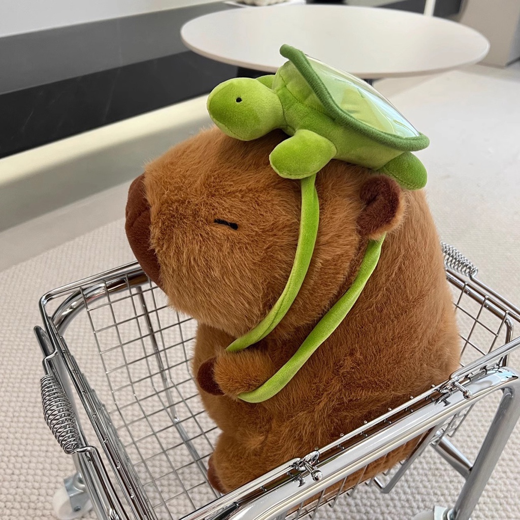 Hot-selling Turtle Backpack Capybara Doll 水豚君公仔 乌龟背包水豚玩偶 Ugly Cute ...
