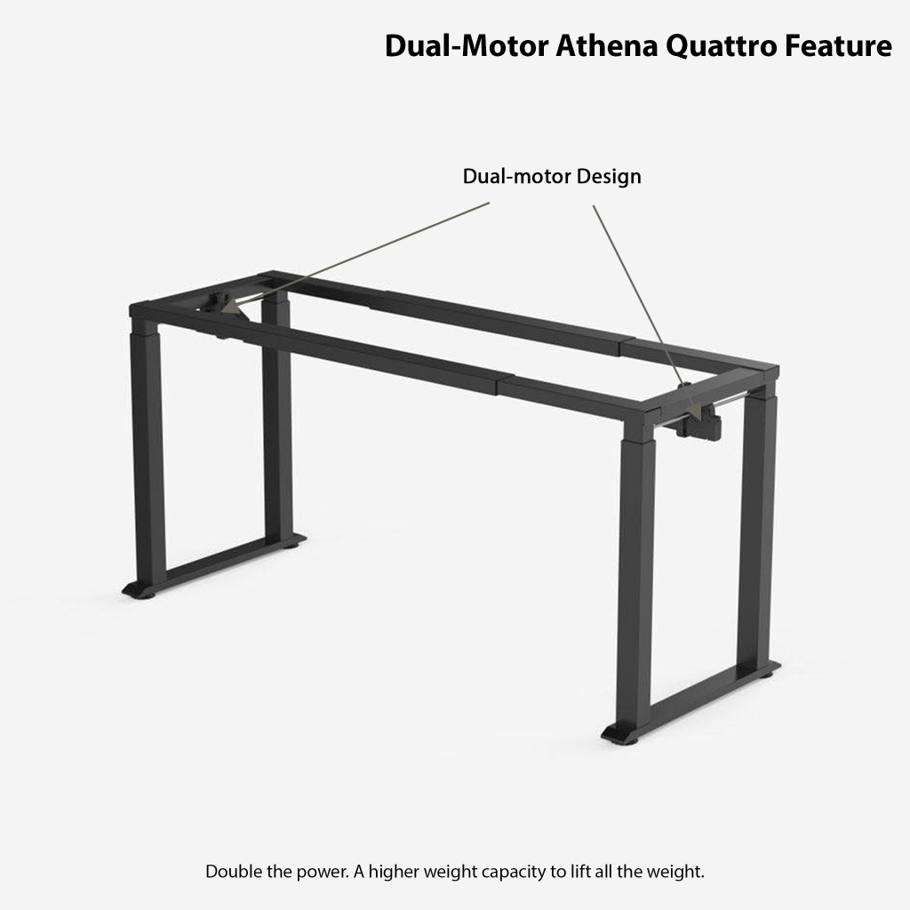 Athena Quattro Standing Desk 140CM-240CM Computer Desk Gamer Study ...