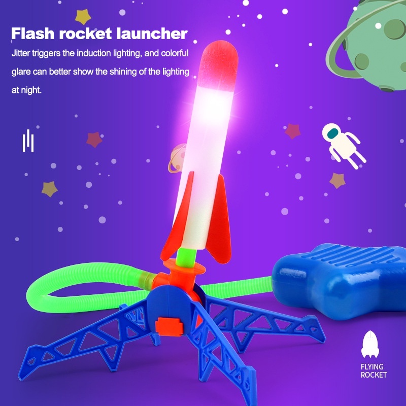 LED Skyrocket Flying Blaster Rocket Launcher Children Flash Rocket ...
