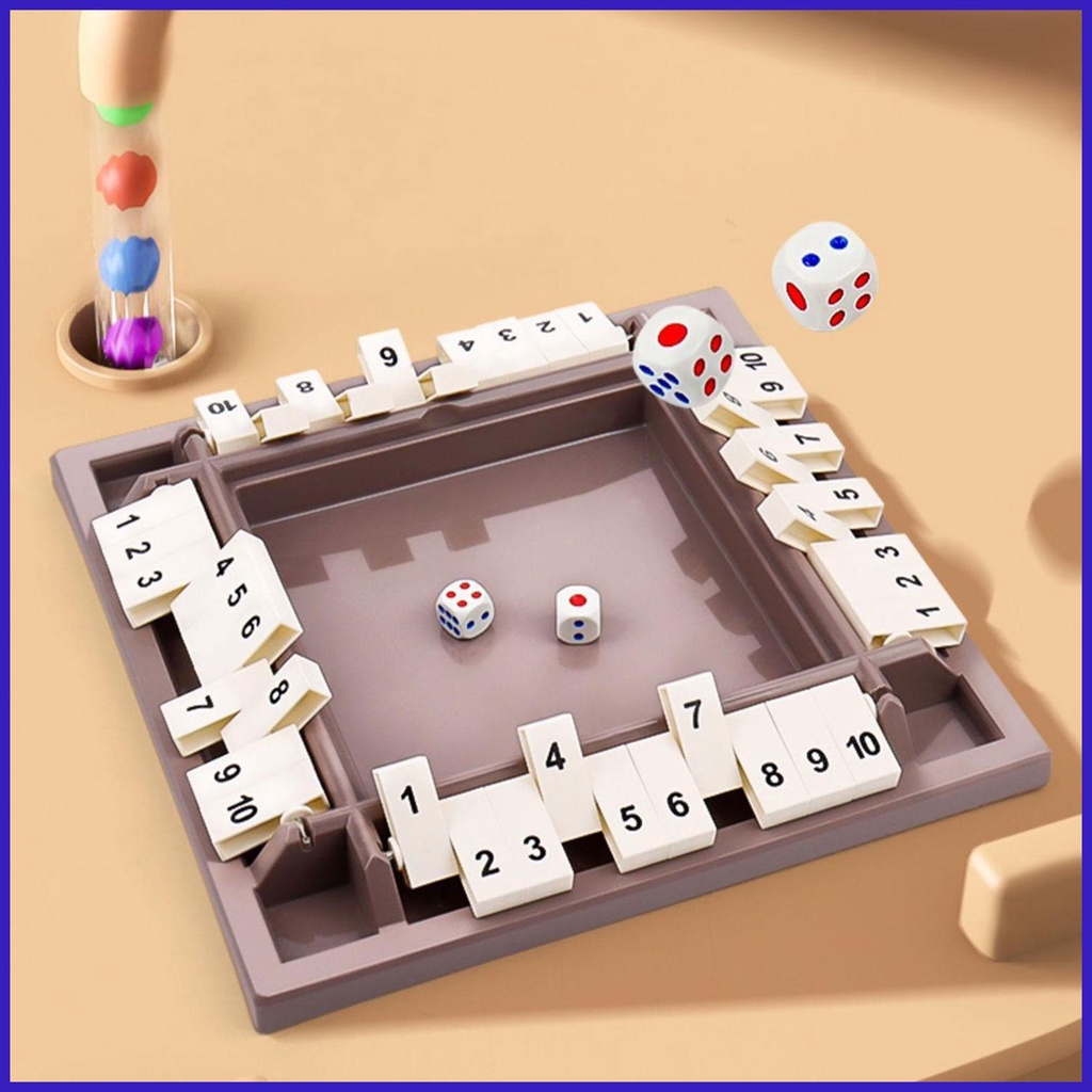 Shut the Box Game 2-4 Players Shut the Box Game Multifunctional 2 in 1 ...