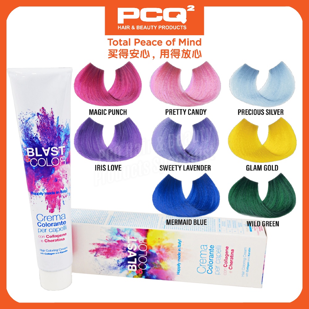 (Made in Italy) Blast & Color Salon Permanent Hair Color Cream 100ML ...