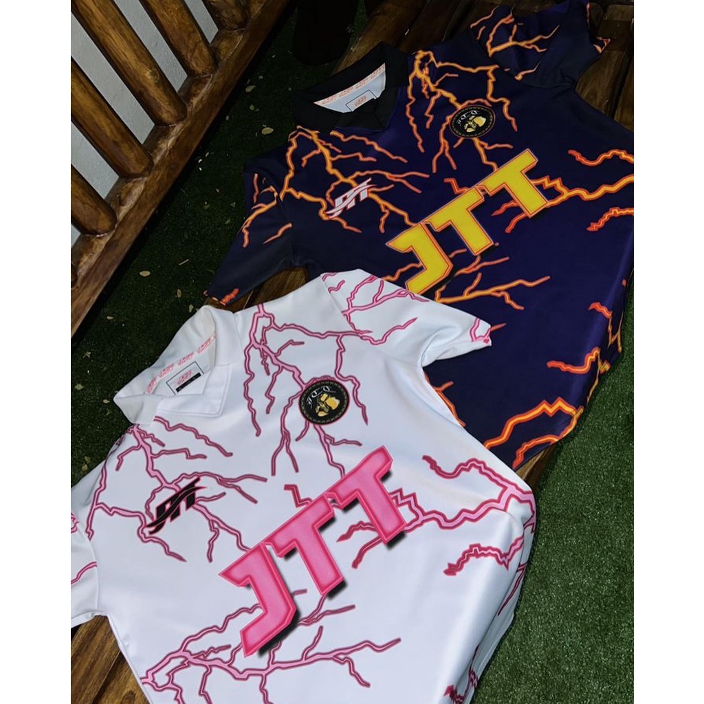 Jersey Jtt Lighting Pink and Brown Jersey Bola Speka 2023 Jersey Jtt ...