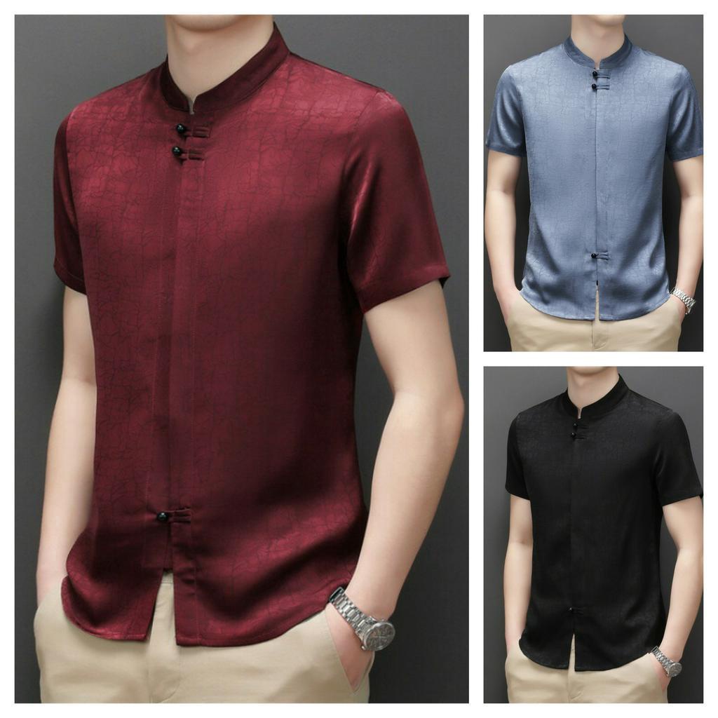 (Ready stock) men samfu Chinese shirt man CNY Chinese new year Tang ...