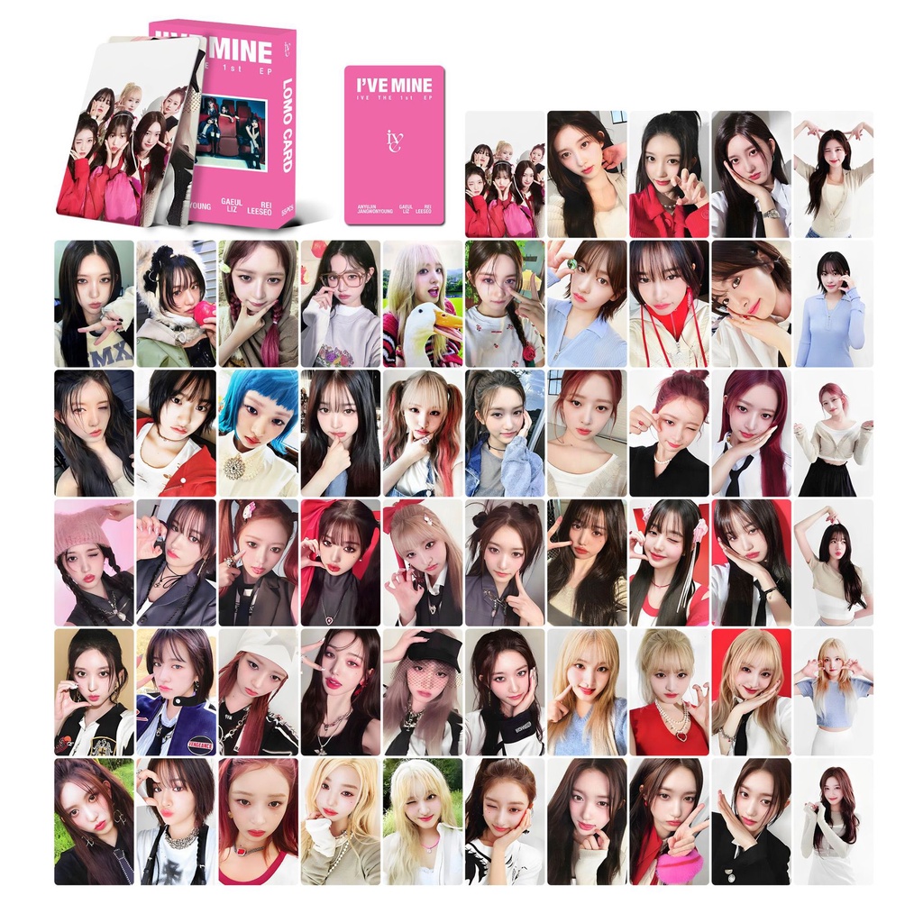 Kpop IVE - 1st EP I'VE MINE Small Card Favorite Card Wonyoung Yujin LIZ 55 Pcs. | Shopee Malaysia