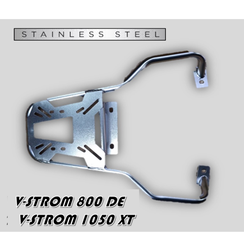 SUZUKI V STROM 800 DE V STROM 1050 XT STAINLESS STEEL TOP BOX TAIL RACK ...