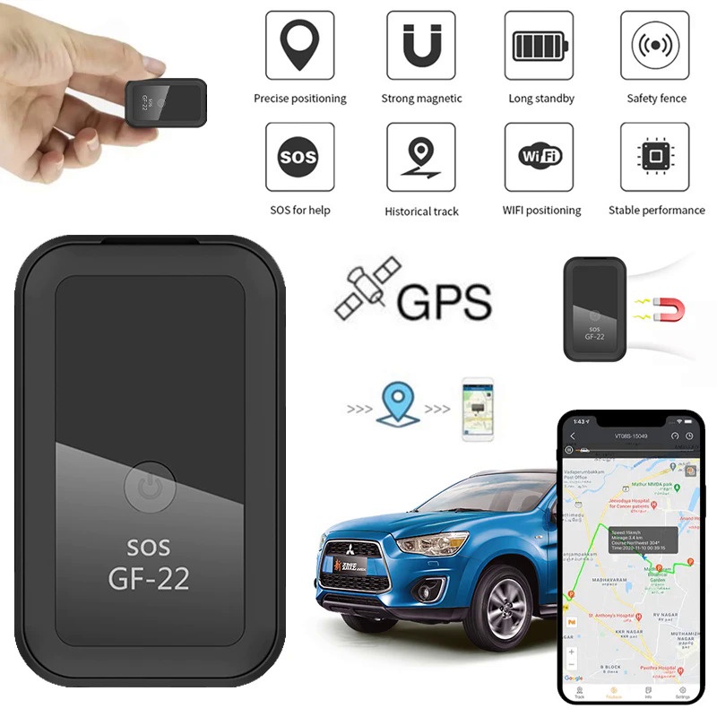 Magnetic GF22 GPS Tracker Device Voice Control Anti-Lost Device Locator Mini Precise Positioning ...