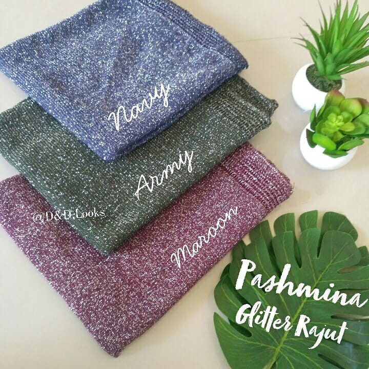 Pashmina Knitting GLITTER/PASHMINA GLITTER Knitting/Bridal HIJAB/Bridal ...