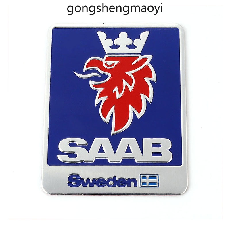 High Quality Car Logo Sticker Aluminum Emblem Auto Badge For SAAB 9-3 9 ...