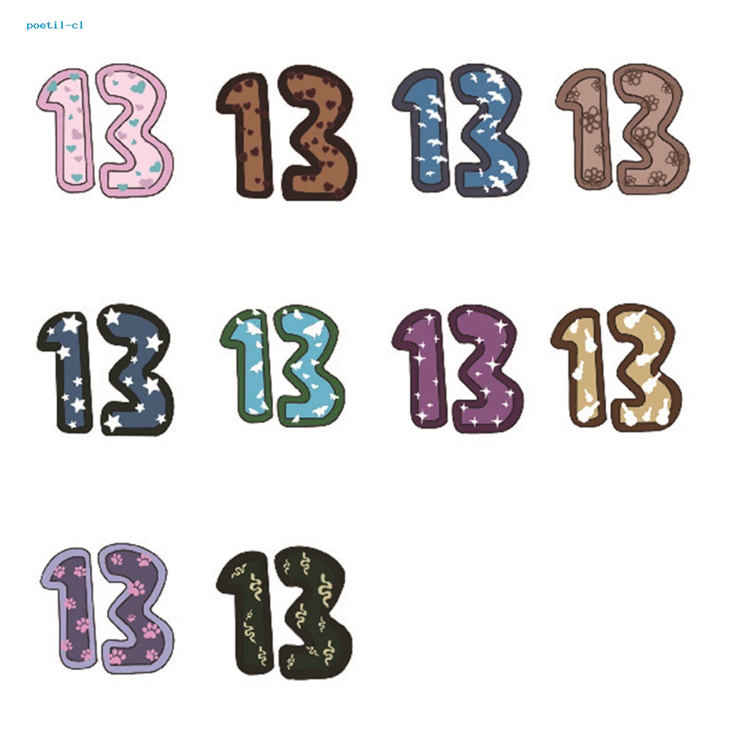 poetil Glitter Tattoo Stickers Number 13 Tattoos Kpop Idol Temporary ...