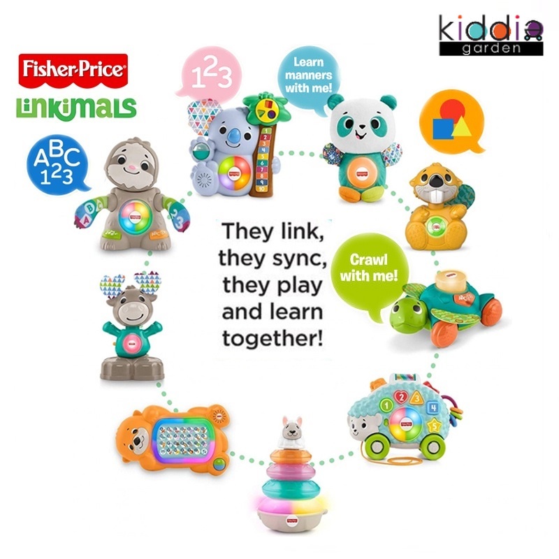 Fisher Price Linkimals A-Z Otter Smooth Move Sloth Happy Shape Hedgehog ...