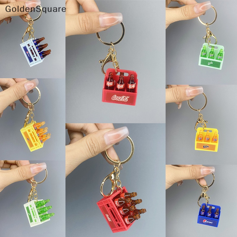 GG Cute Drink Box Key Chain Pepsi Coca Cola Fanta Sprite Soda Pendant ...