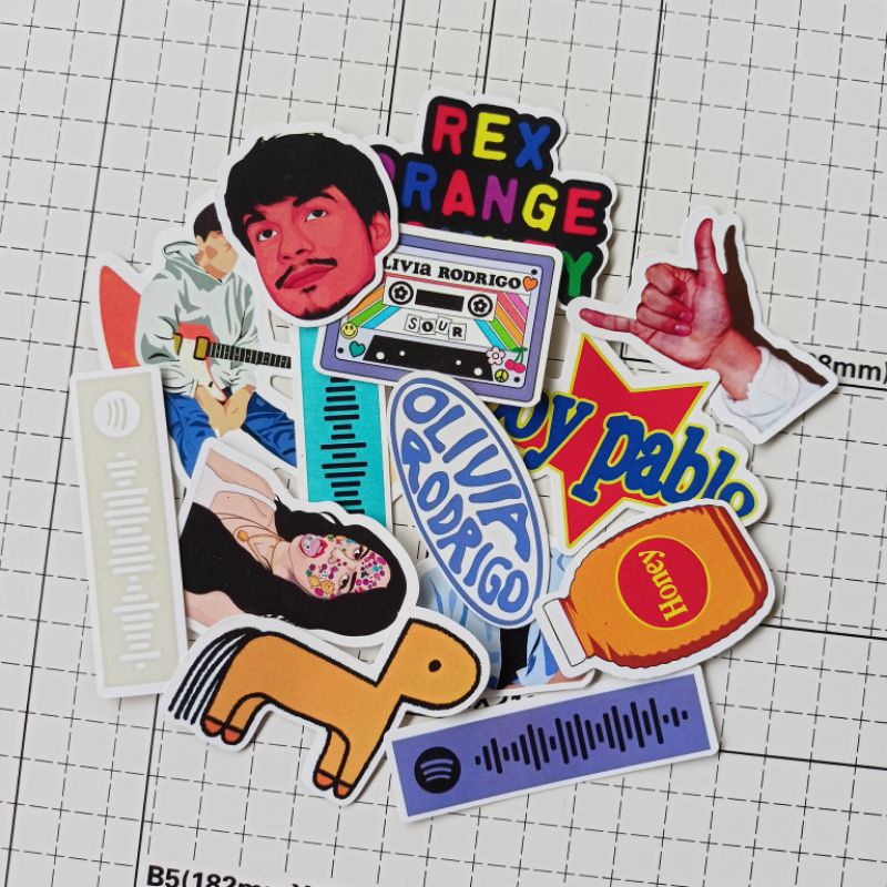 Sticker Pack Musician Boy Pablo Olivia Rodrigo Rex Orange County ...