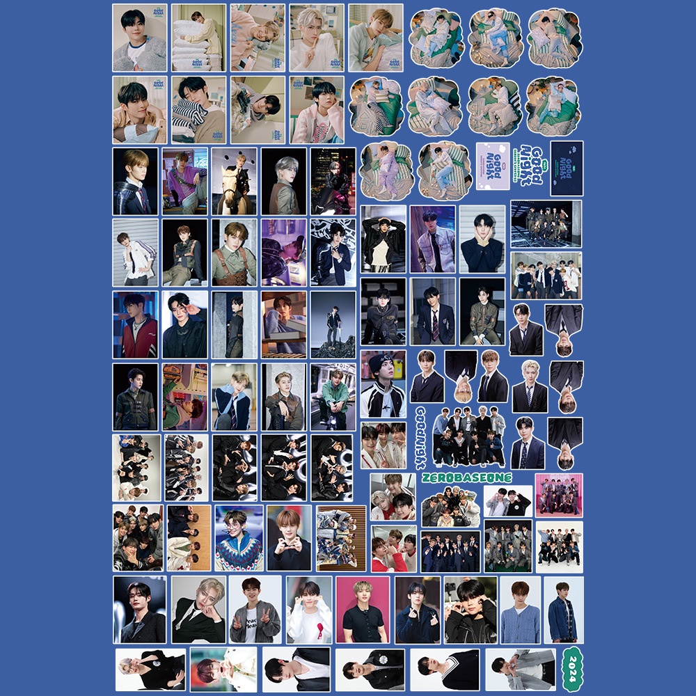 95-102pcs ZEROBASEONE ZB1 Stickers Album Good Night MELING POINT YOUTH ...