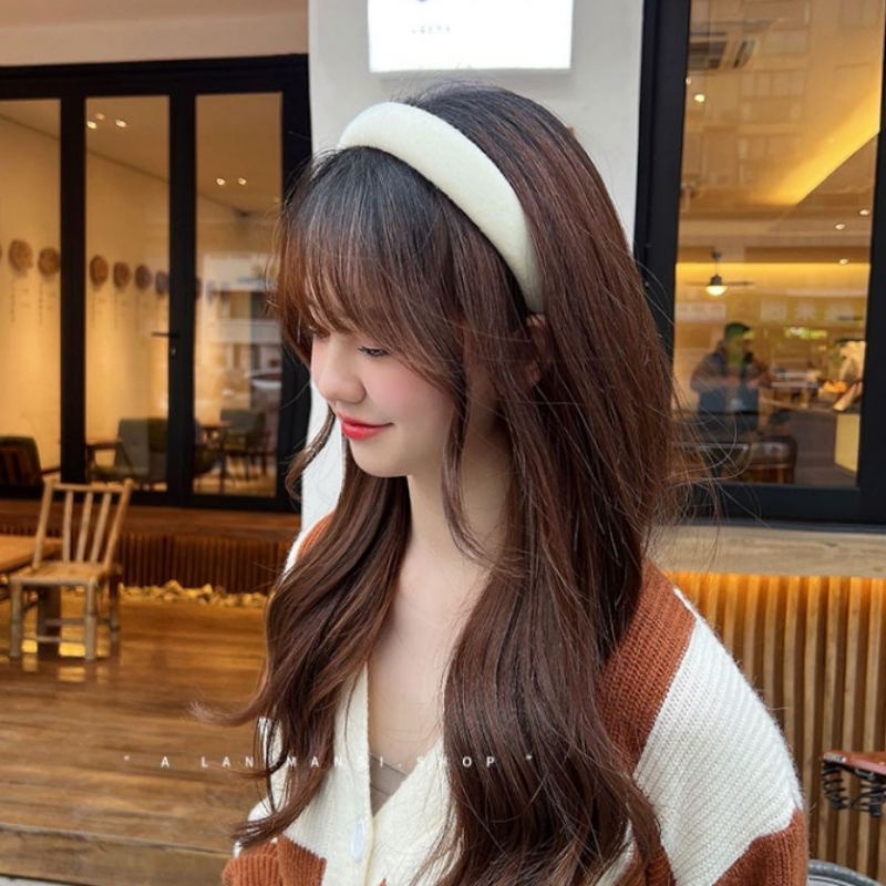 ACT STUDIO Retro Padded Wide Sponge Hairband Velvet INS Y2K Headband ...