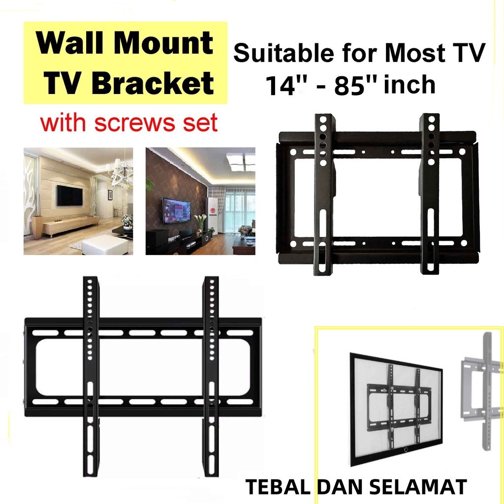 BIG - THICK TYPE IRON BRACKET WALL HANGING TV WALL MULTI BRACKET 14 ...