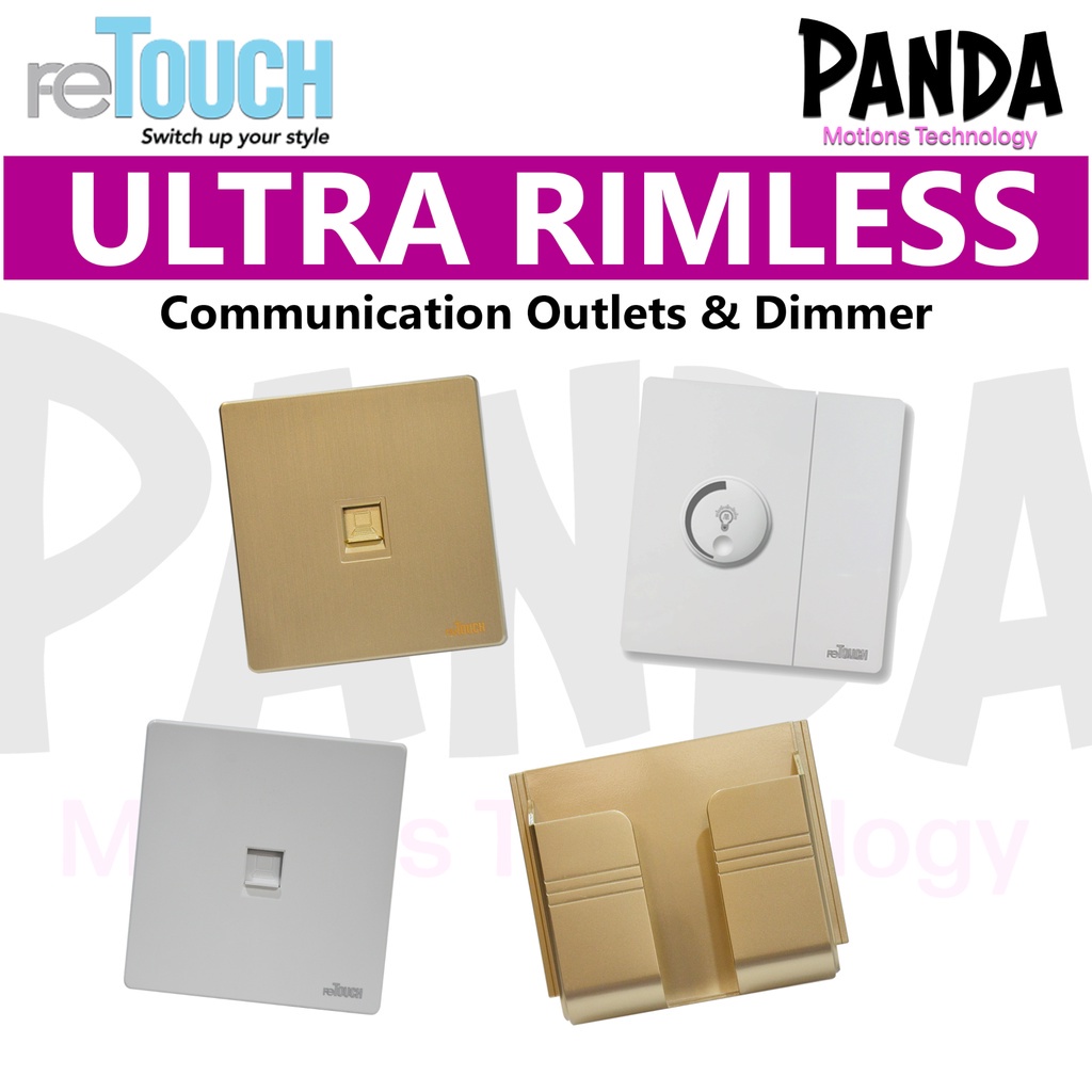 ReTouch Ultra Rimless Communication Outlets & Dimmer | Shopee Malaysia
