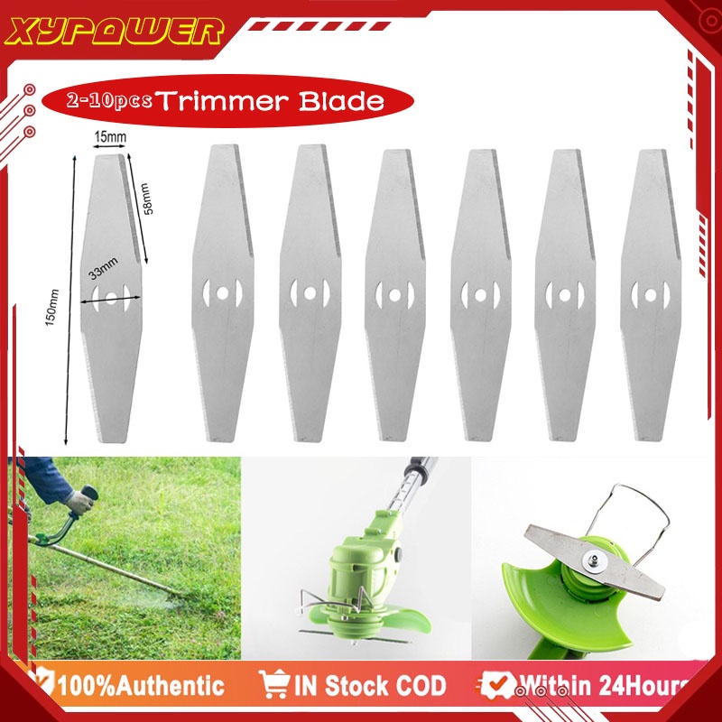 2-10 Pcs 3 Hole Alloy Blade Grass Cutter Blades 6 Inch 150mm Lawn Mower ...