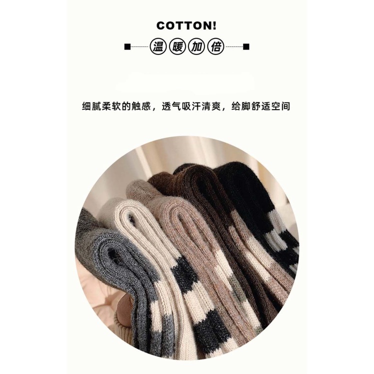 MALAYSIA READY STOCK!1 Pair Korean Style Women Socks with Classic Color ...