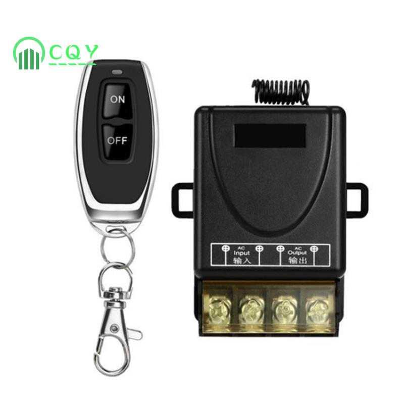 433MHz 220V Water Pump Remote Control Switch 1Ch 30A Receiver Module ON ...