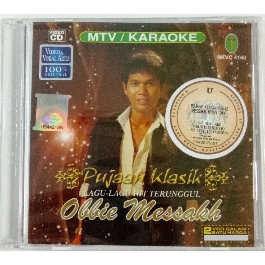 Obbie Messakh Pujaan Klasik Lagu-Lagu Hit Terunggul VCD MTV Karaoke Original New And Sealed ...
