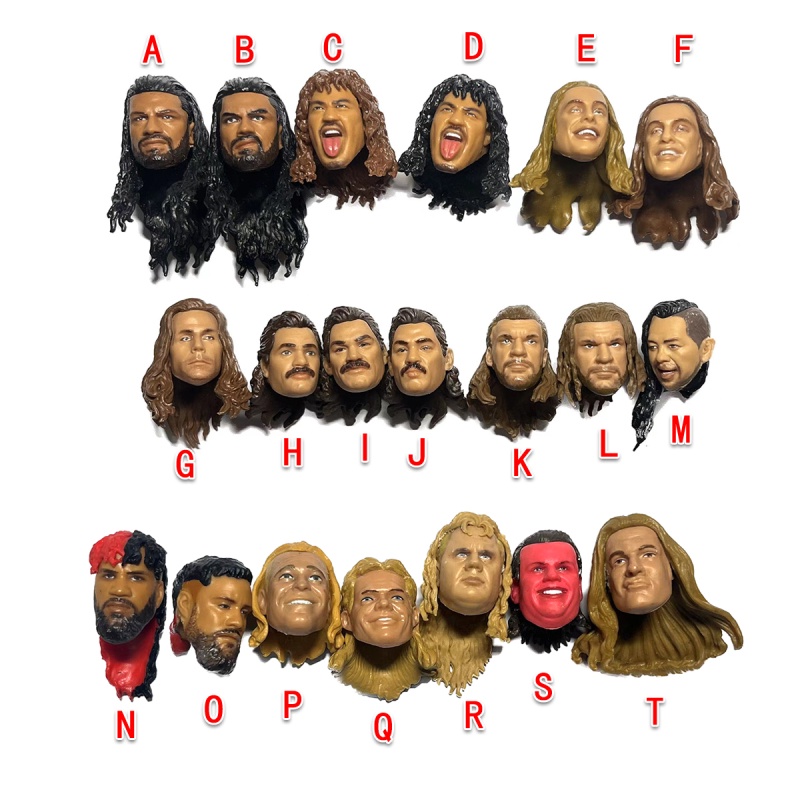 Wwe Wrestler Head Carving 6-7inch action figure Accessories DIY ...