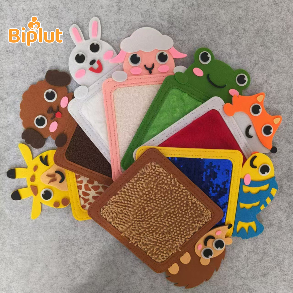 Tactile Stimulation Mat Animal Textured Learning Pad 8pcs Cute Animal ...
