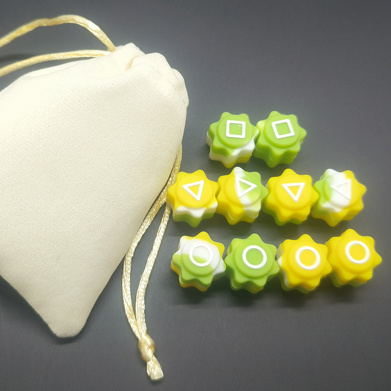 10 Sieves Silicone Traditional Play Game Fun Gonggi Jack Stone Pebbles ...
