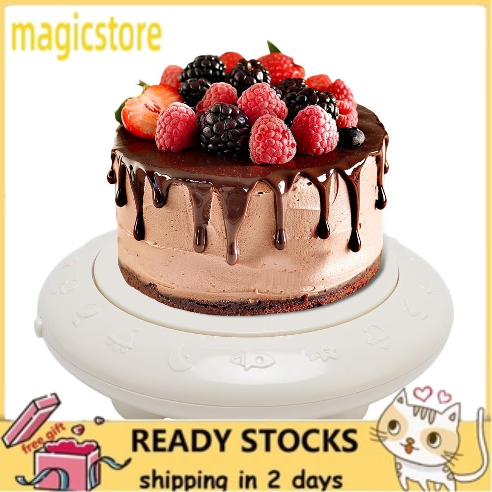 Magicstore 6.10 Inch Revolving Cake Stand Rotating Turntable for Display Birthday Party ...