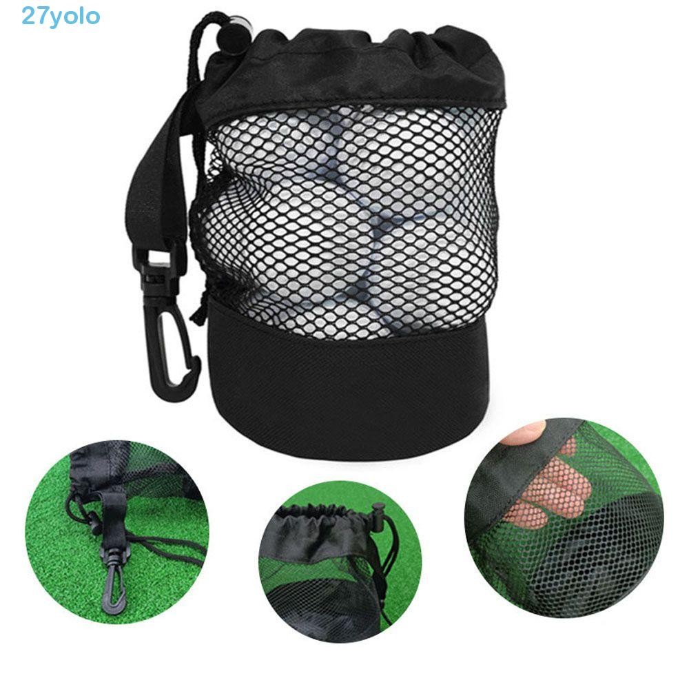 YOLO Golf Ball Pouch Golf Accessories Portable Mesh Net Bag Golf Ball ...