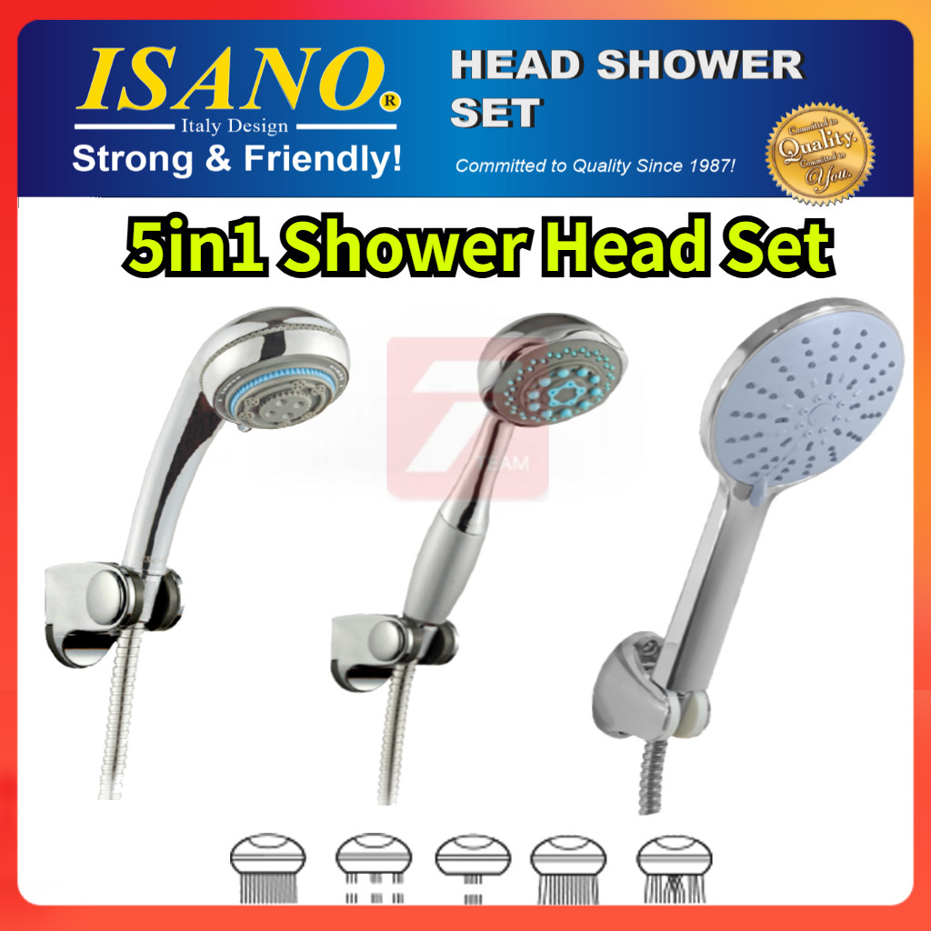 ISANO Hand Shower Set l 5 Function High Pressure Hand Shower Toilet ...