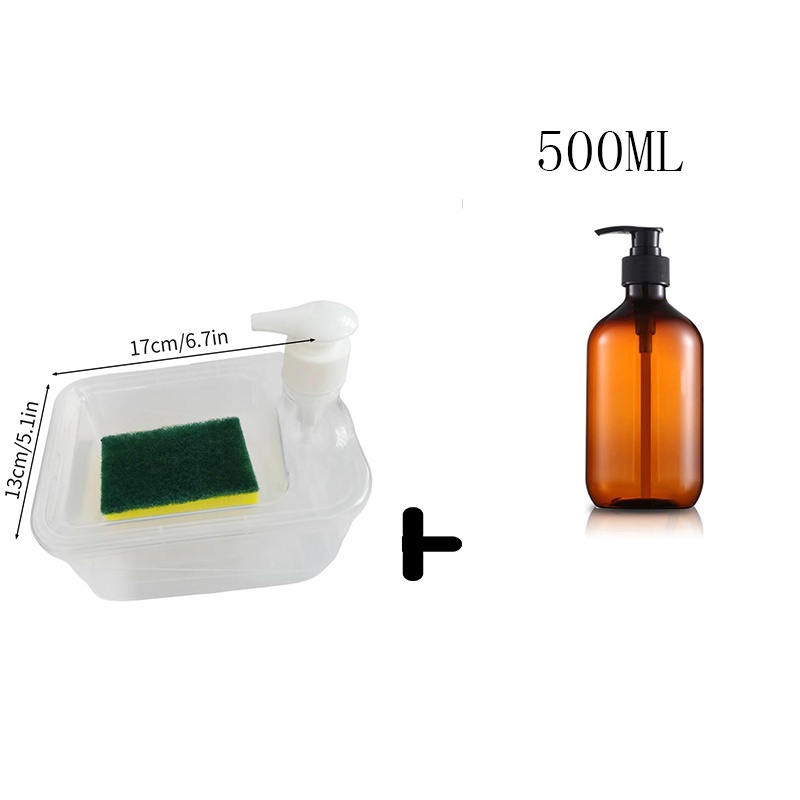 Soap Dispenser 2 in 1 Box Holder Pump Dispenser Manual Utility Kitchen ...