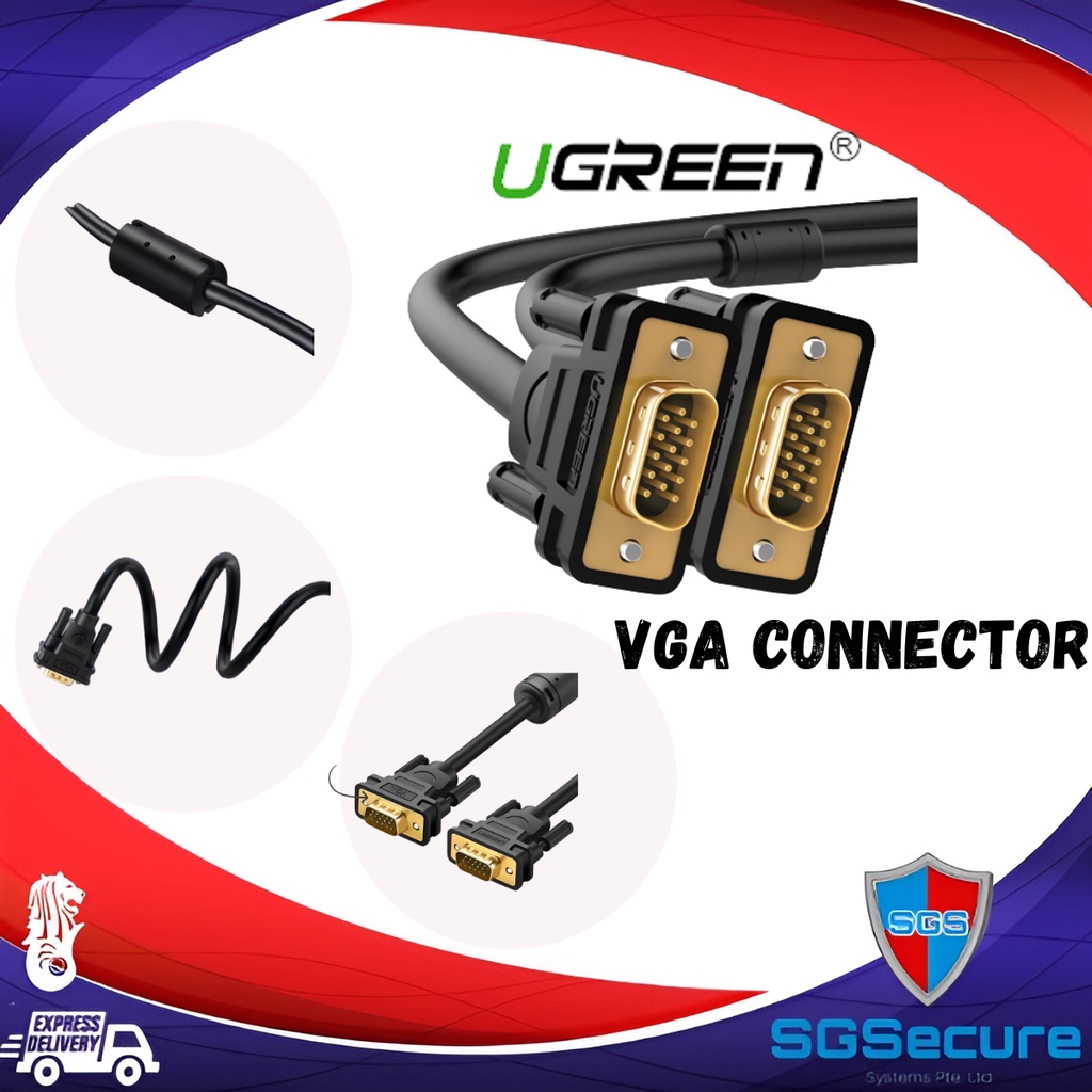 UGREEN VGA Cable - VGA Male to Male Cable (5Meters) | Shopee Malaysia