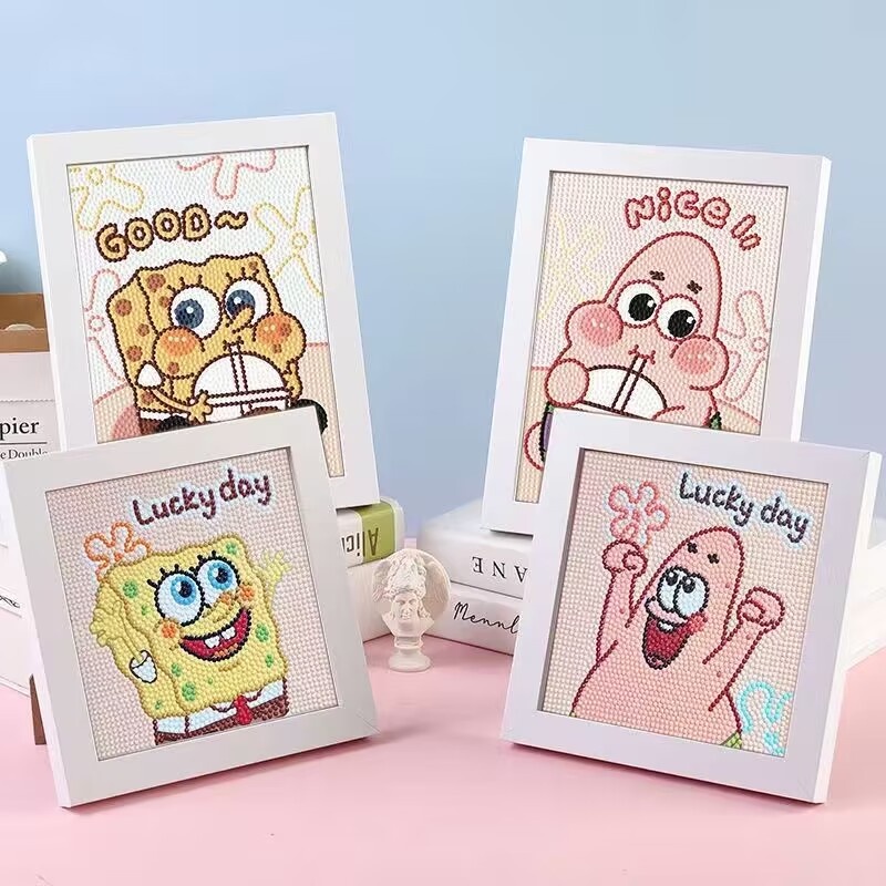 Spongebob Squarepants DIY diamond painting with frame 5D diamond ...