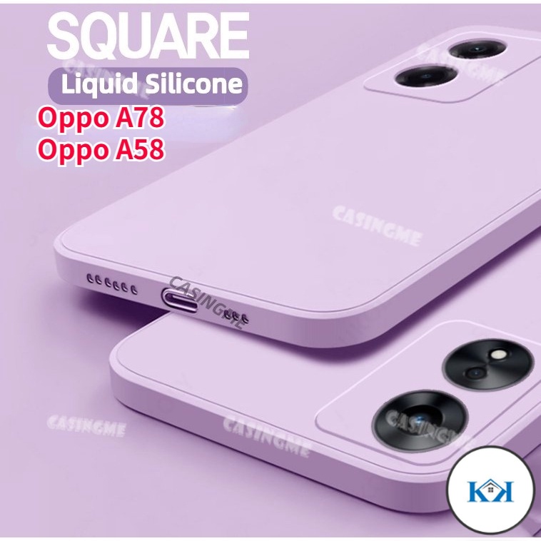 Kk Oppo A58 A78 2023 Square Liquid Phone Case For Oppo A78 Oppoa78 78a