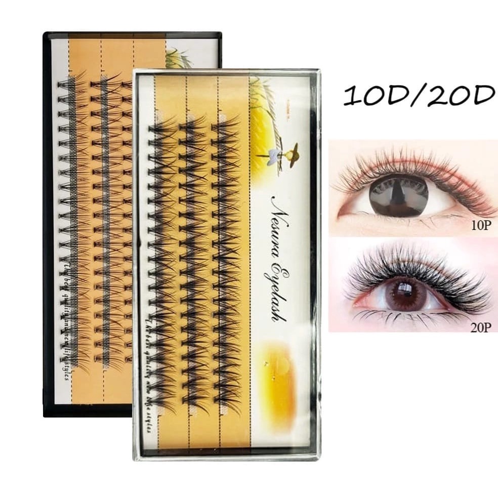 1 Box 10D 20D 30D 60pcs Professional Natural Eyelash Extensions DIY ...