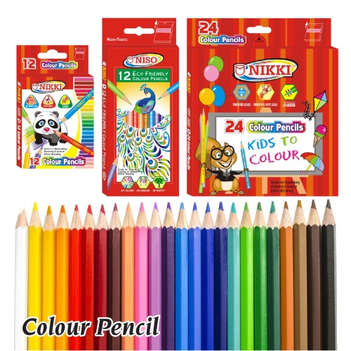 Colour Pencil 12 Short 12 Long 24 Long | Color Pencil | Colouring ...