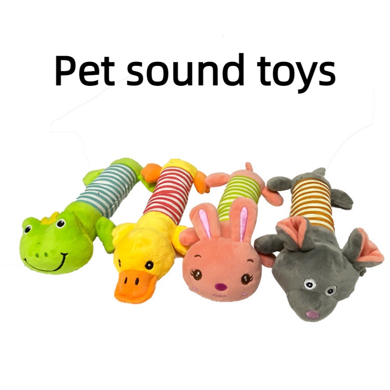 Pet Plush Toys Pet Sound Stripes Teeth Grinding and Bite Resistance ...