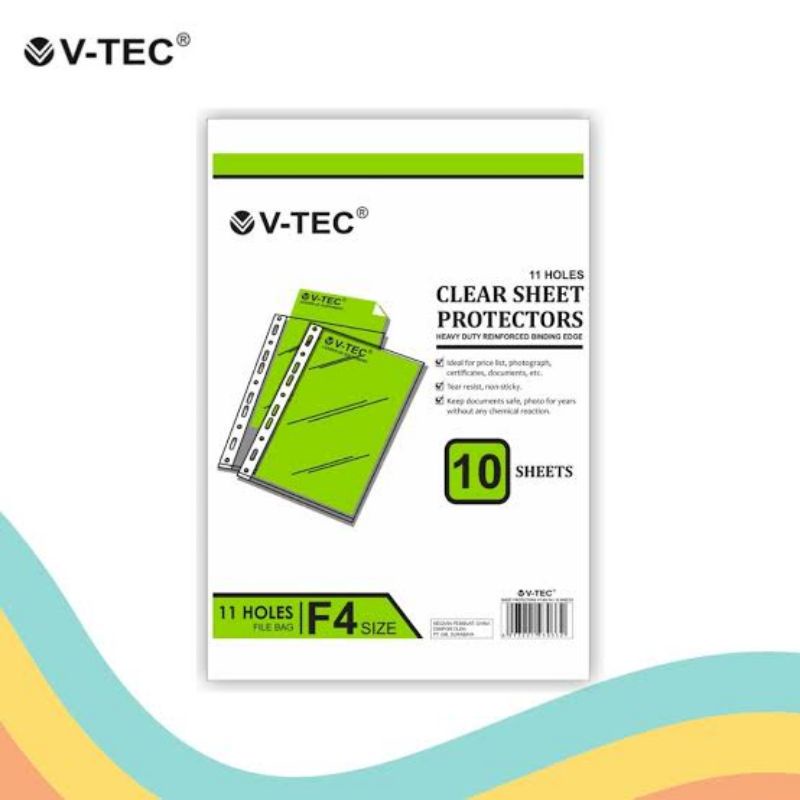 V-tec Sheet Protector/pocket clear Sheet VT-303 Folio F4 1 Set Of 10 ... V-tec Sheet Protector/pocket clear Sheet VT-303 Folio F4 1 Set Of 10 ...