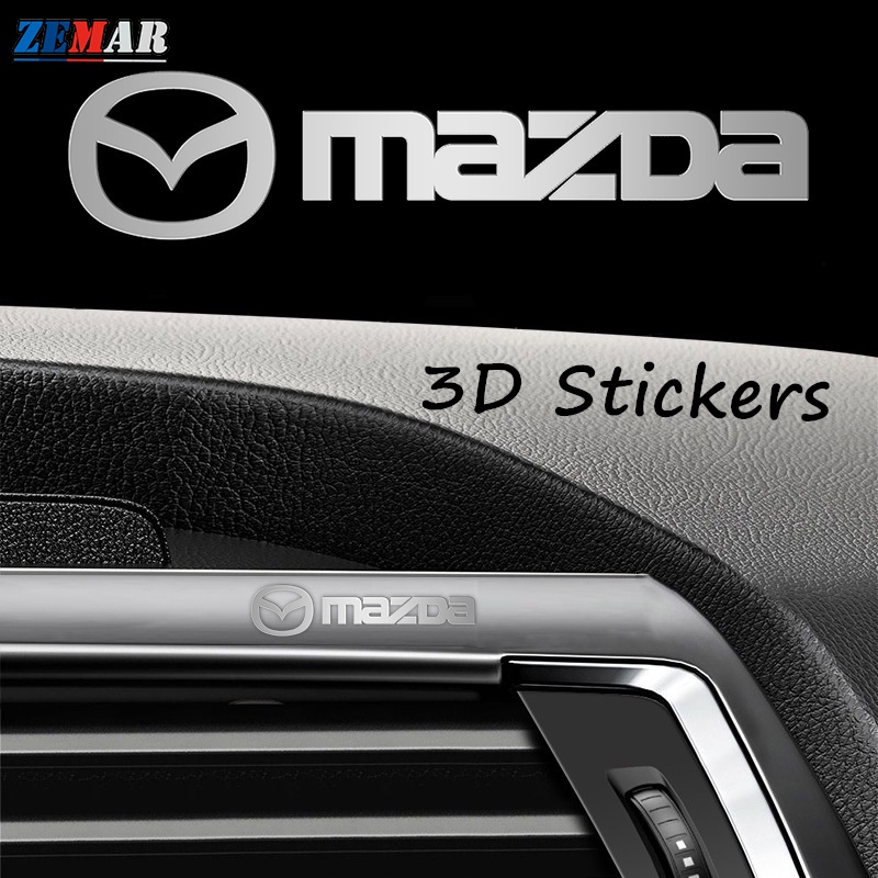 Mazda Car Logo 3D Metal Sticker Creative Decoration Automobile Window ...
